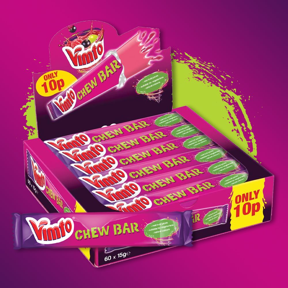 Box of 60 - Vimto Chew Bars | Retro Sweets | Buy Sweets Online - One ...