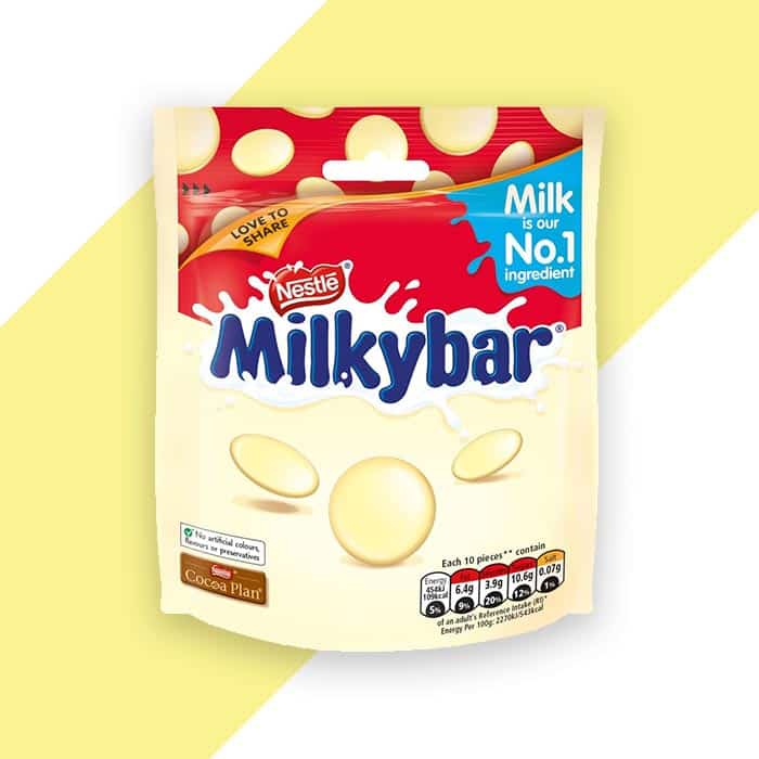 Milkybar Giant Buttons White Chocolate 85g x12 - From One Pound Sweets