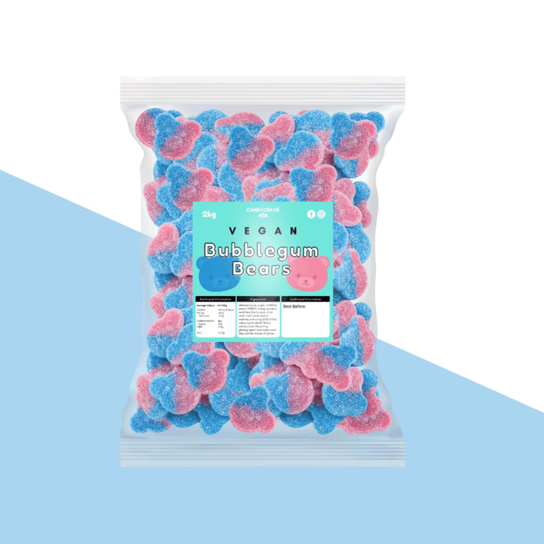 Candycrave Vegan Fizzy Bubblegum Bears 2kg - From One Pound Sweets
