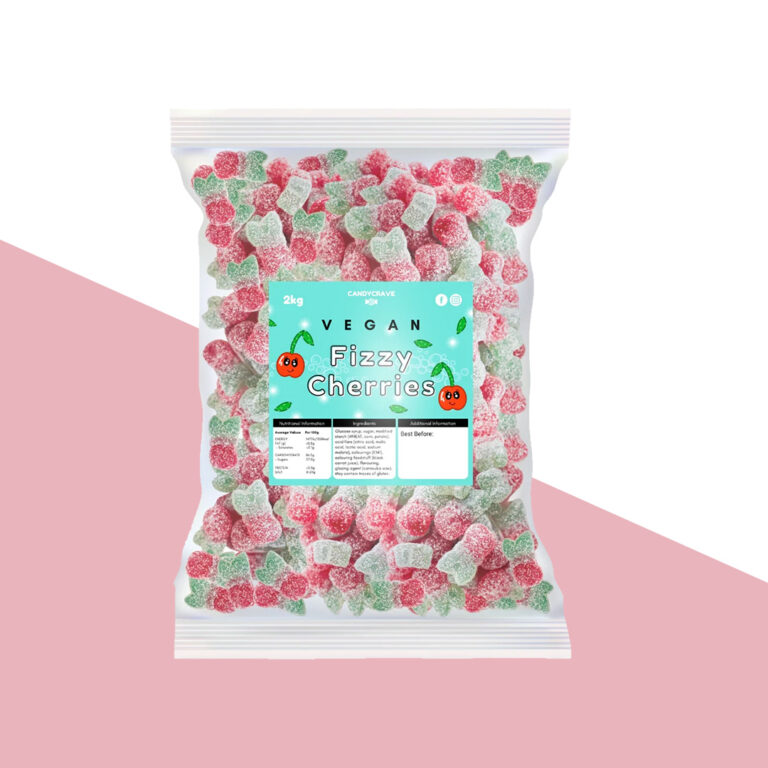 Candycrave Vegan Fizzy Cherries 2kg - From One Pound Sweets
