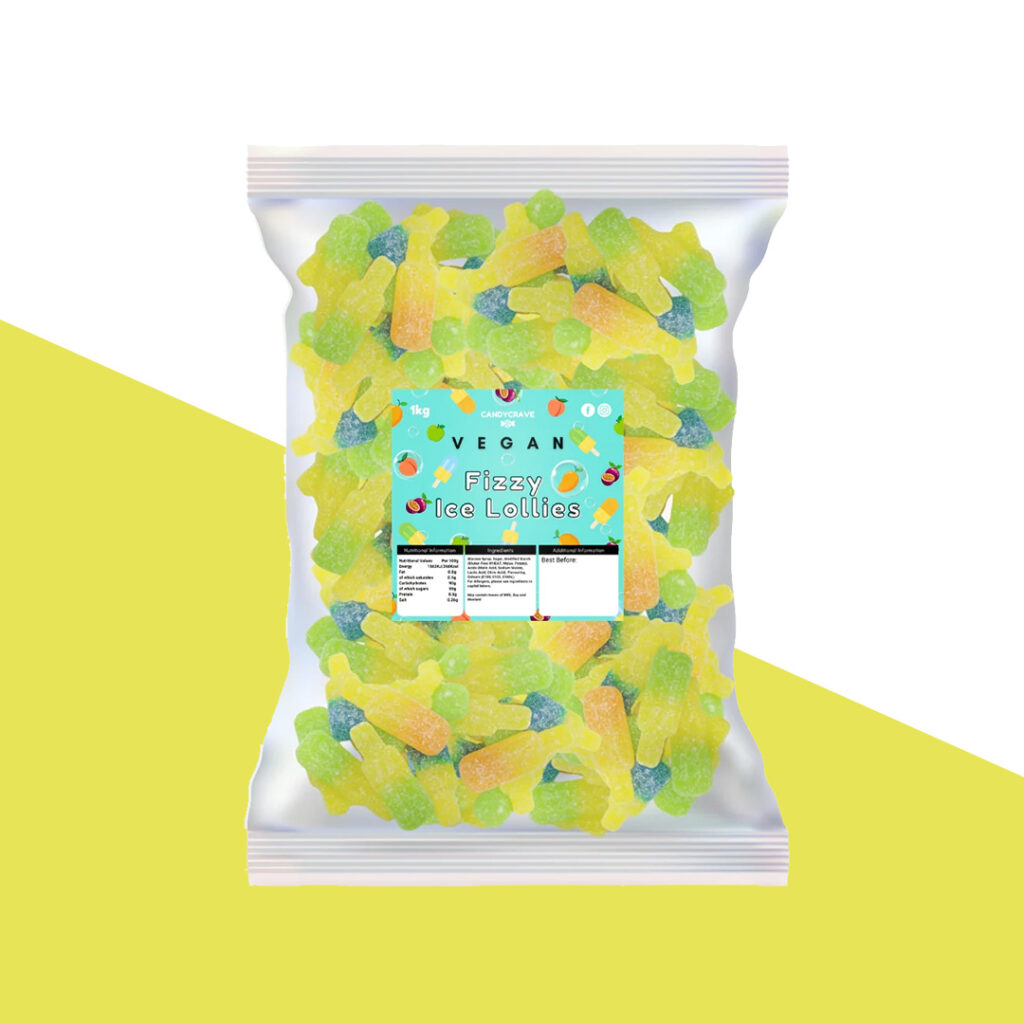 Candycrave Vegan Fizzy Ice Lollies 2kg - From One Pound Sweets