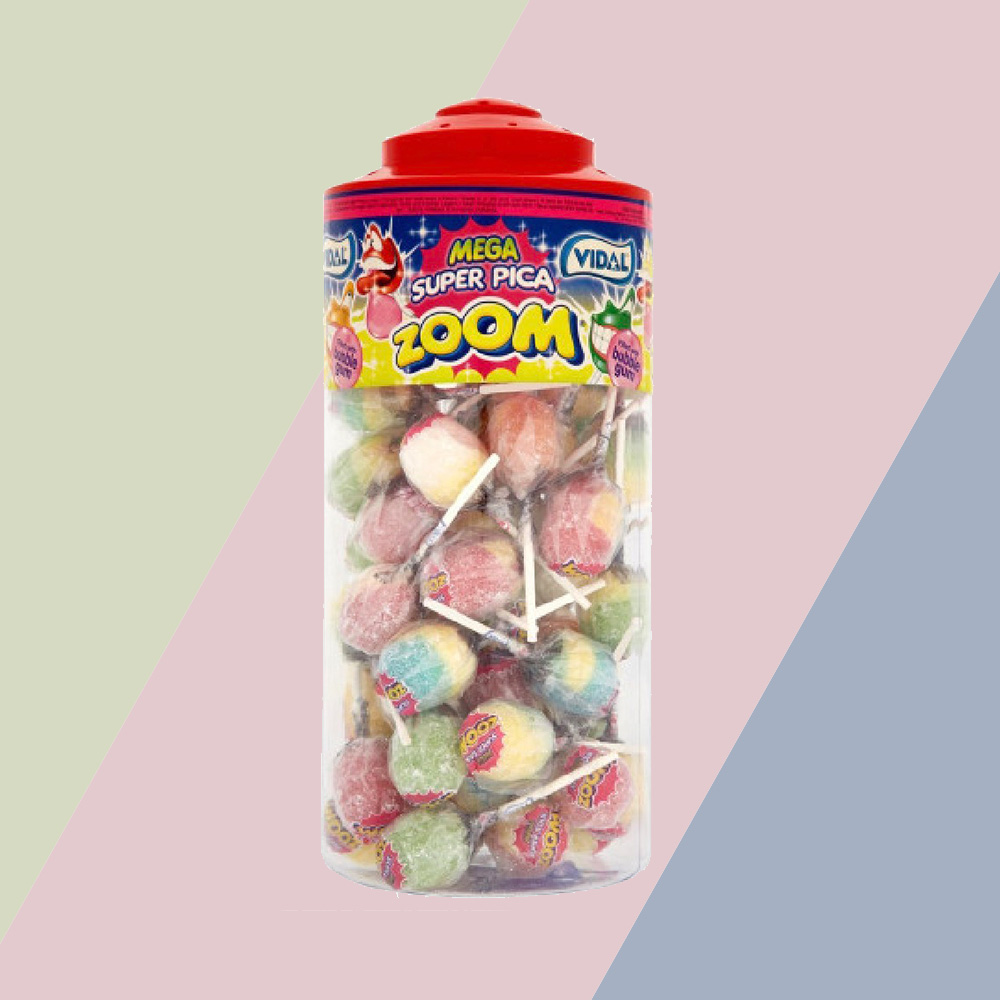 Buy Vidal Mega Super Pica Zoom Lollies 50 Count From One Pound Sweets