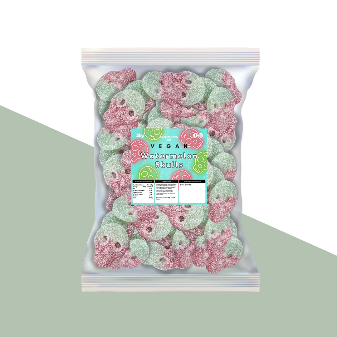 Candycrave Vegan Watermelon Skulls 2kg - From One Pound Sweets
