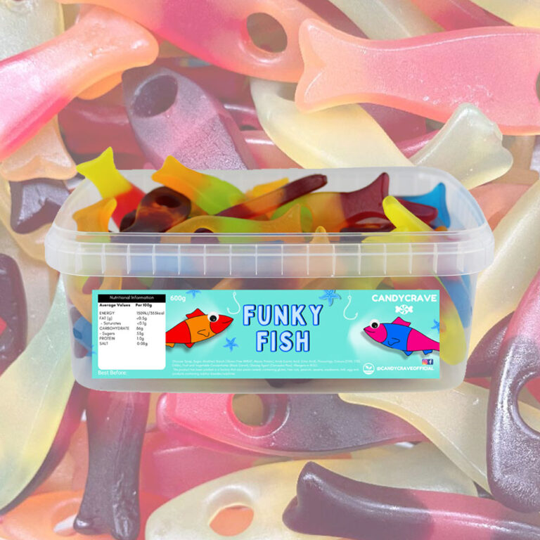 Candycrave Funky Fish Tub 600g - From One Pound Sweets