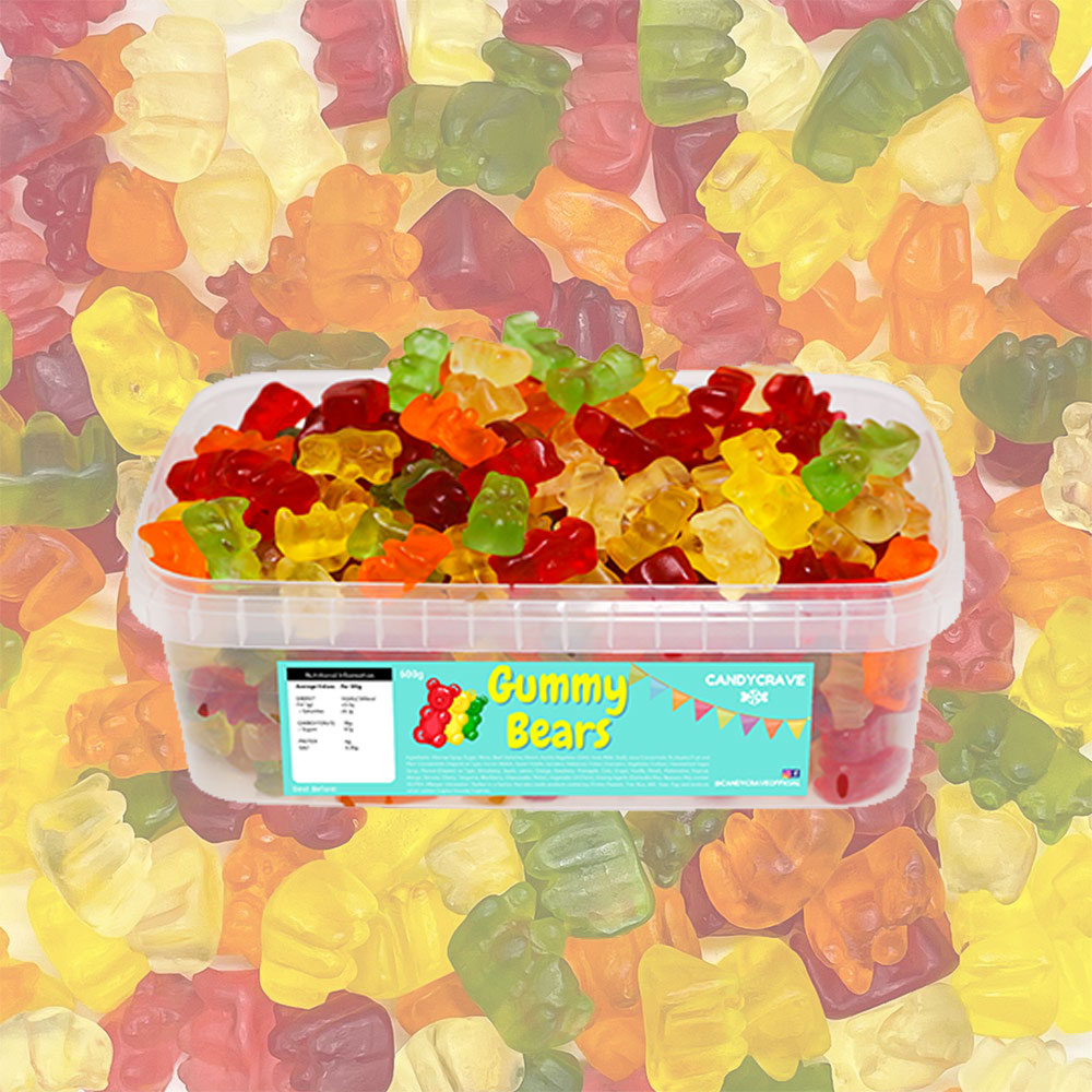 Candycrave Gummy Bears Tub 600g - From One Pound Sweets