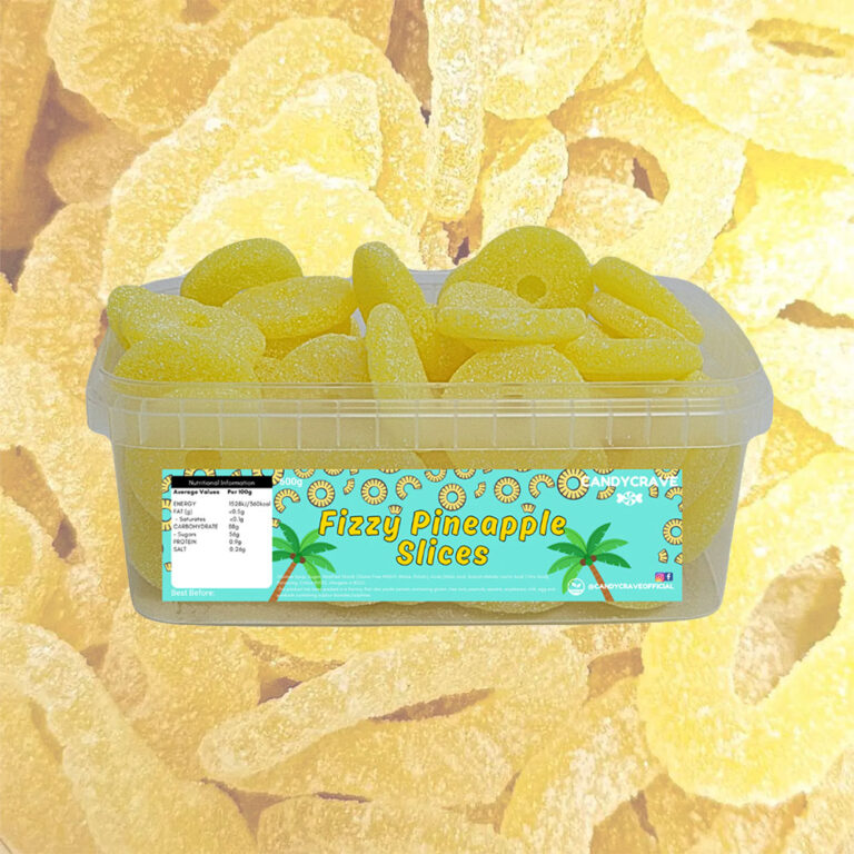 Candycrave Pineapple Slices Tub 600g - From One Pound Sweets