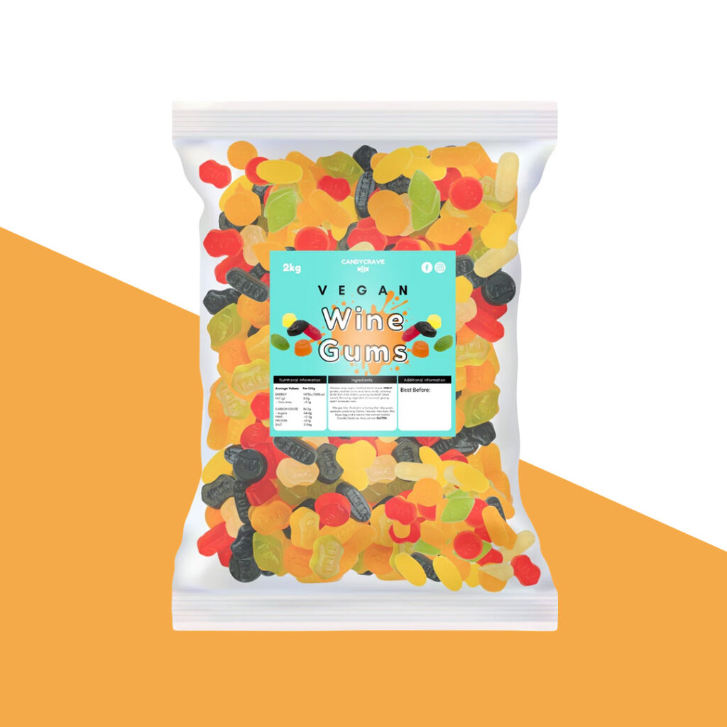 Candycrave Vegan Wine Gums 2kg - From One Pound Sweets