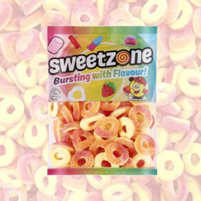 Sweetzone Peach Rings 1Kg - From One Pound Sweets