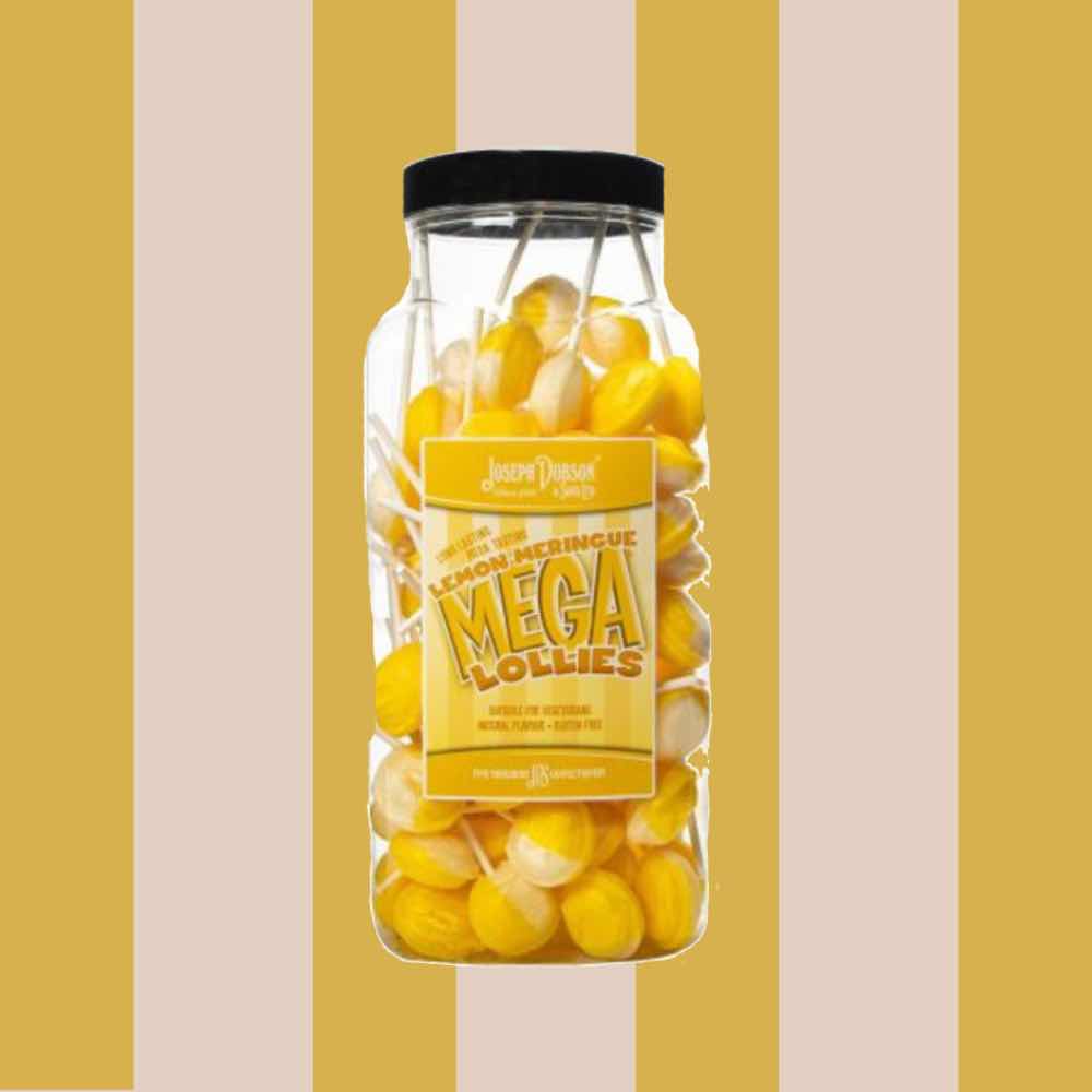 Joseph Dobson Lemon Meringue Mega Lollies 90 Count Jar - From One Pound ...