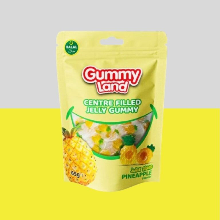 Gummy Land Jelly Filled Pineapple 65g x12 - From One Pound Sweets